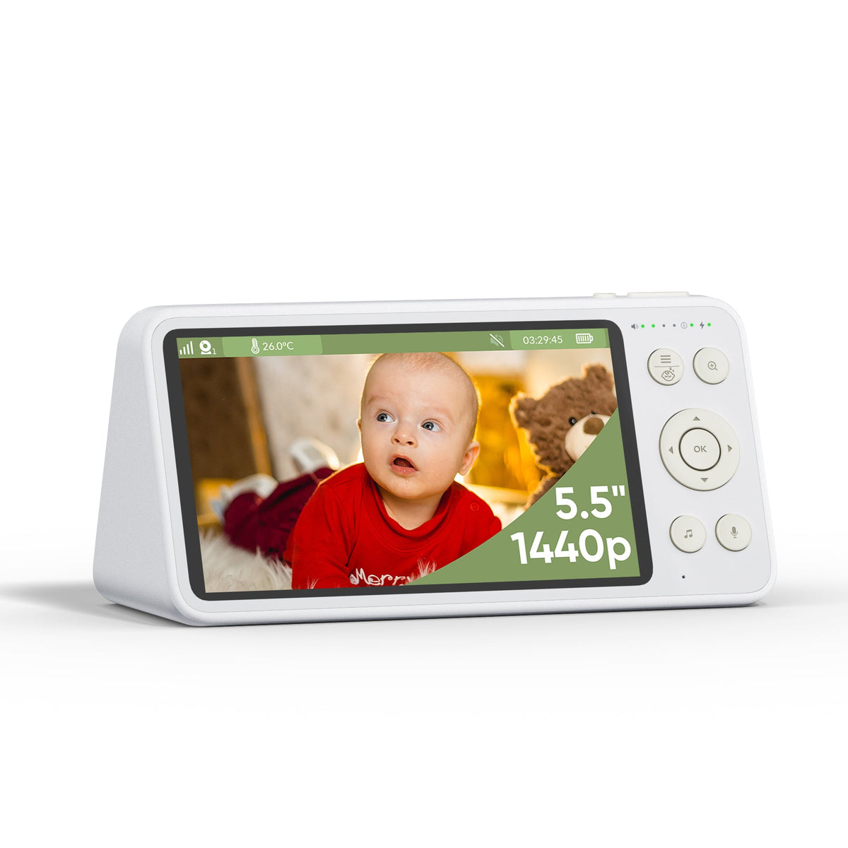 bonoch Baby Monitor Pro | Privacy First, 1440p, 240h Standby